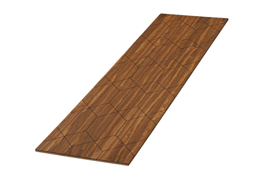 Walnut Bamboo Veneer Geometric Wall Panels - Element
